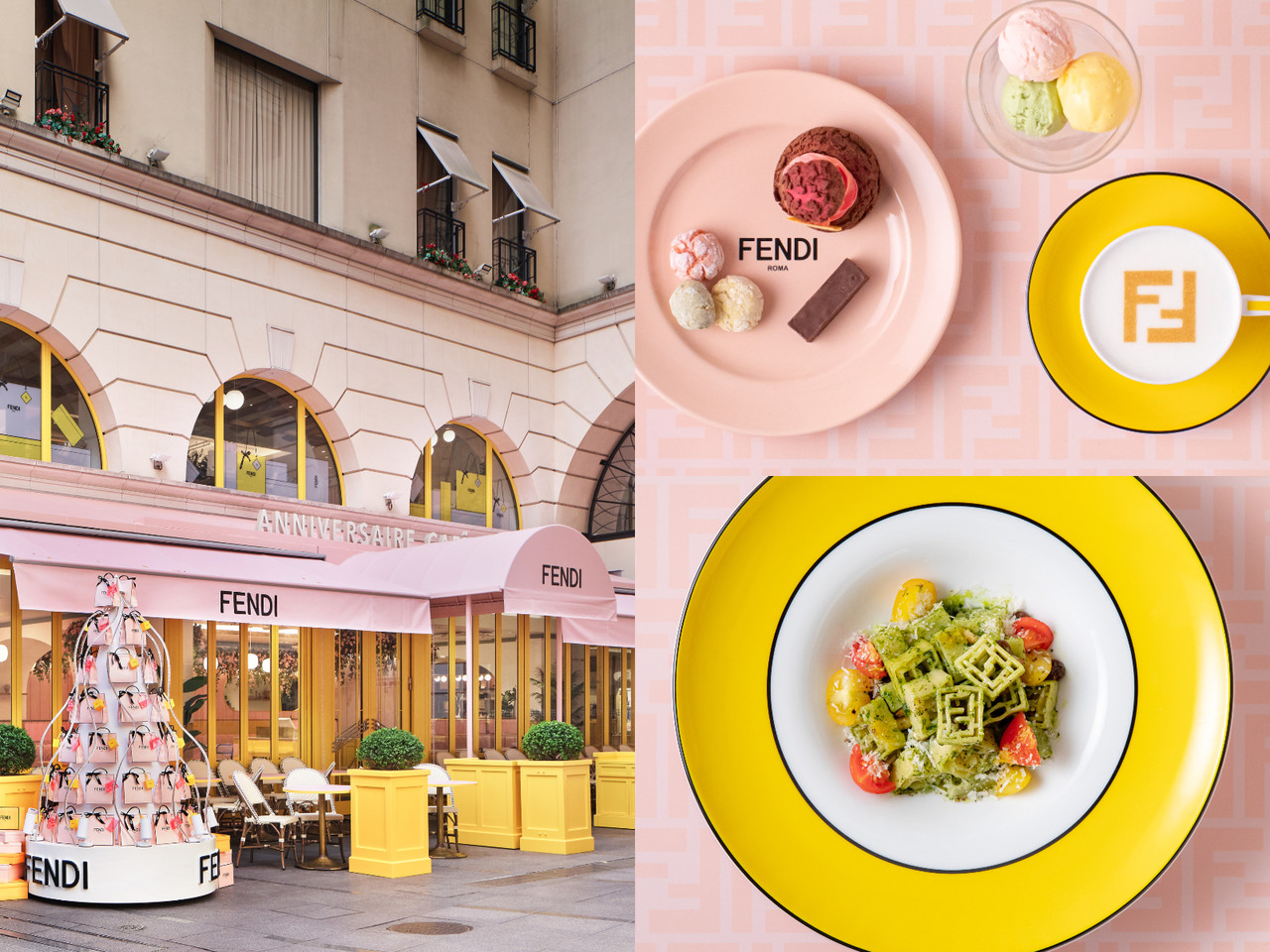 FENDI 咖啡廳夢幻破表！「浪漫粉黃」義大利麵、飲品驚喜藏FF字樣 | ET Fashion | ETtoday新聞雲