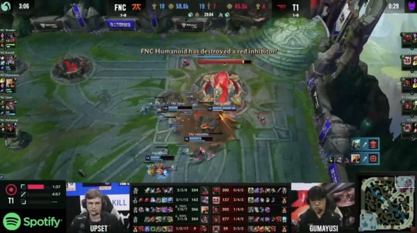 火影倒了！FNC狠虐T1經濟領先1萬3 波比狂斷位移、下路核彈融化 | ETtoday遊戲雲 | ETtoday新聞雲