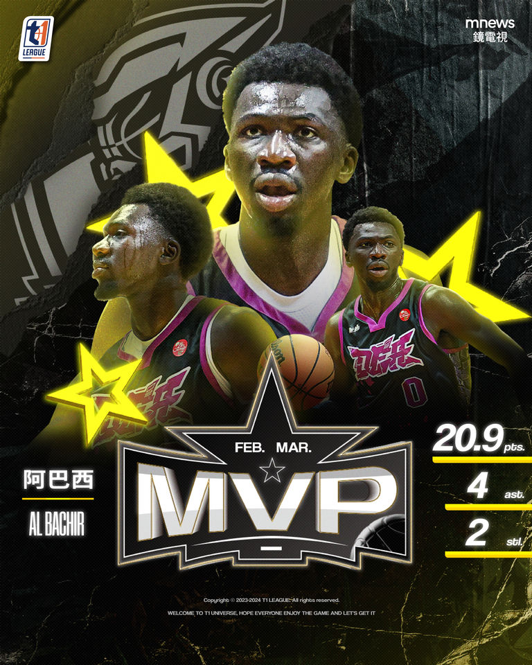 快訊／T1月MVP場均有20.9分 阿巴西險勝林秉聖獲獎 | ETtoday運動雲 | ETtoday新聞雲