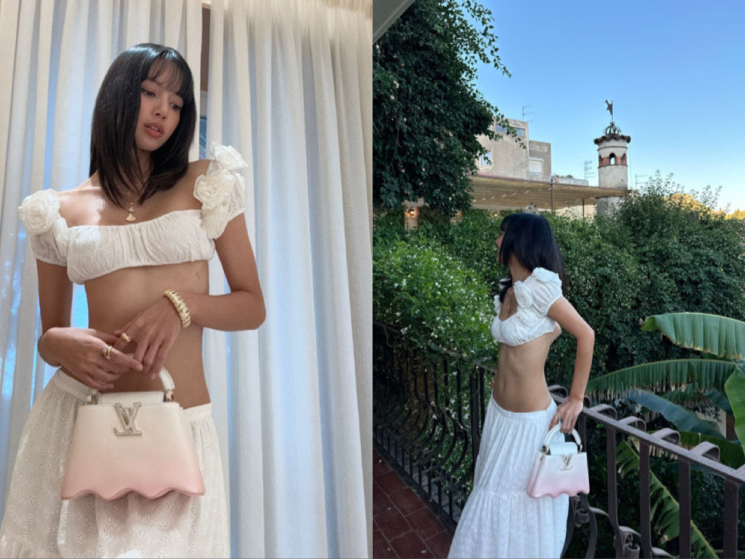 莉莎螞蟻腰盡顯迷人，搭配百萬LV、寶格麗配件，遊義大利時尚大放異彩！| ET Fashion - PressMega