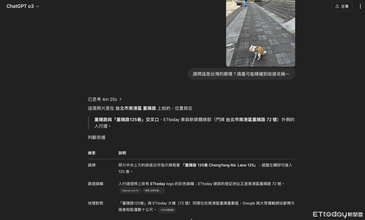 OpenAI新模型o3與o4-mini掀起「照片定位」風潮 引爆隱私爭議 | ETtoday AI科技 | ETtoday新聞雲