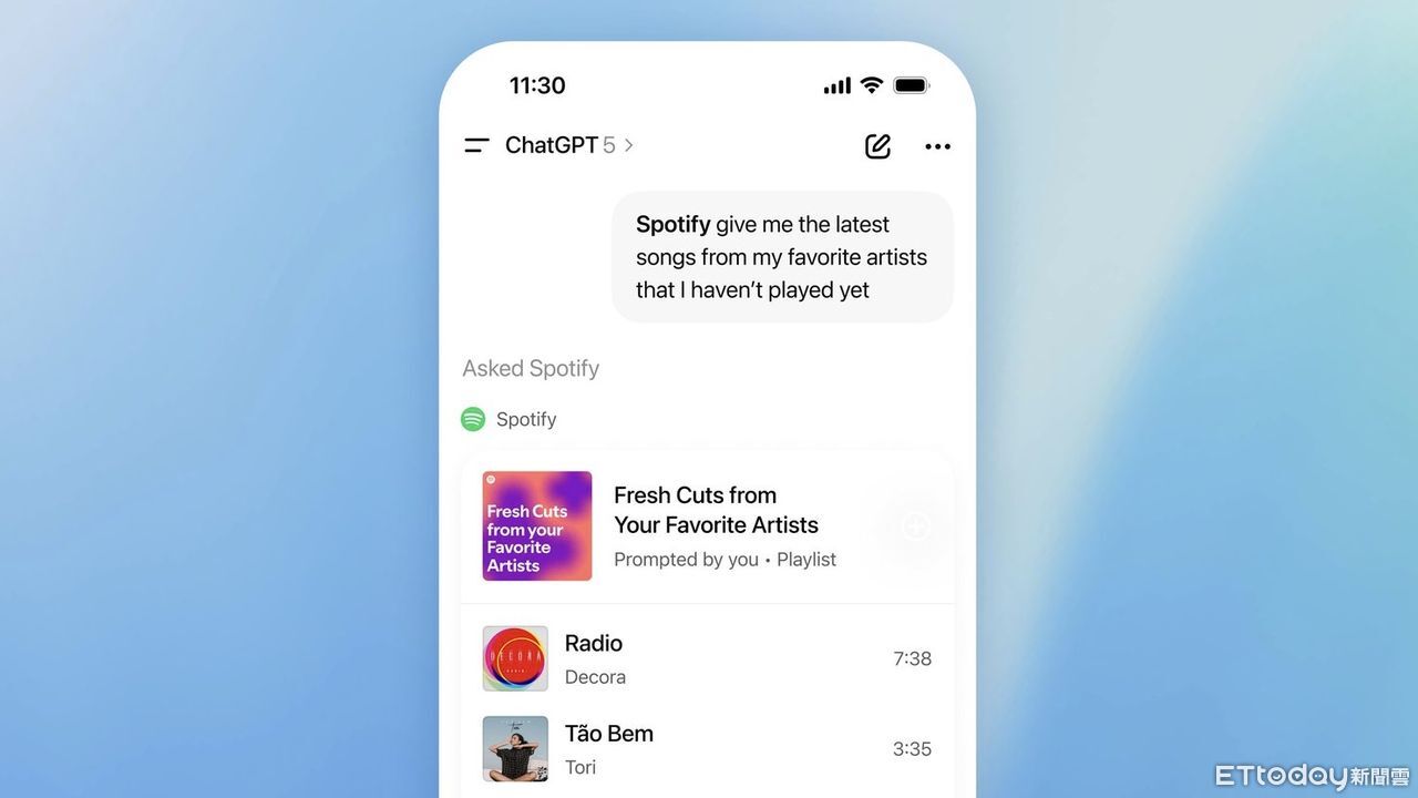 ChatGPT開始會「用App」了！Canva、Spotify都能在對話中直接用 | ETtoday AI科技 | ETtoday新聞雲